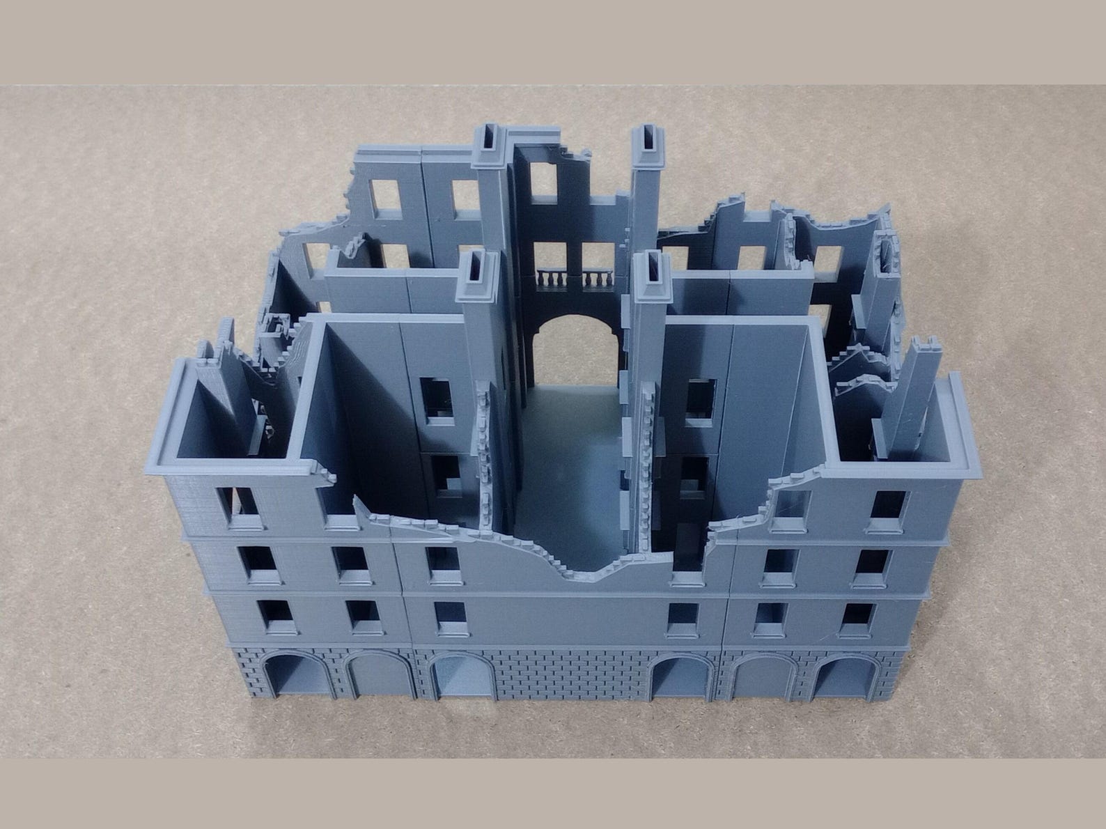 Stalingrad Large Building Ruin STL Files for 3D Printing WW2 Scenery ...