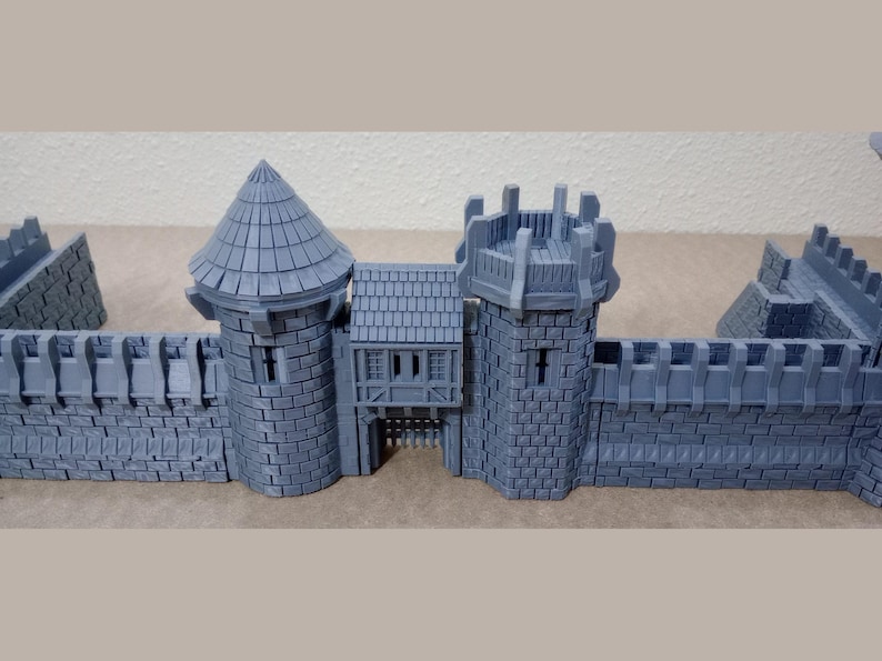 Fortress Walls – STL Files for 3D Printing Medieval, Fantasy Scenery ...