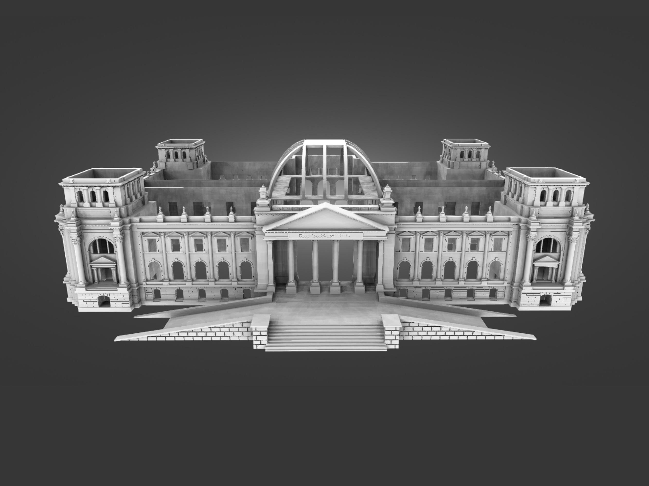 Reichstag Nazi – STL Files for 3D Printing WW2 Miniature Scenery for ...
