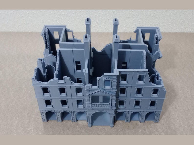 Stalingrad Large Building Ruin STL Files for 3D Printing WW2 Scenery ...