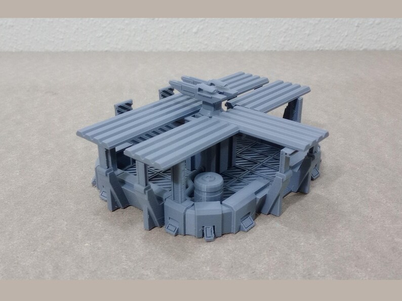 Double Laser Cannon Bunker STL Files for 3D Printing Sci-fi Scenery for ...