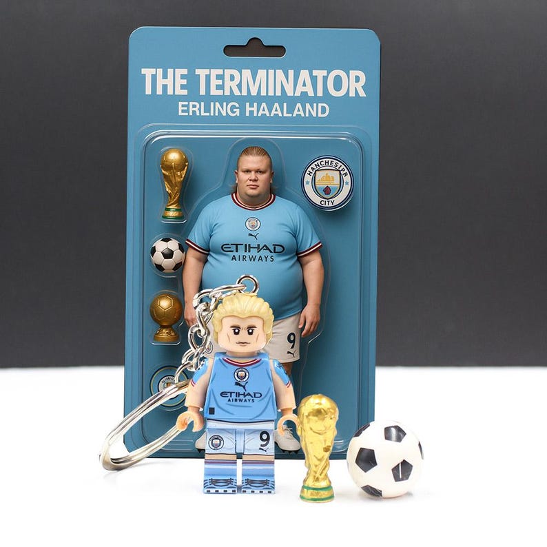 Custom Made Soccer Super Star Card and Keychain - Fat Haaland and ...