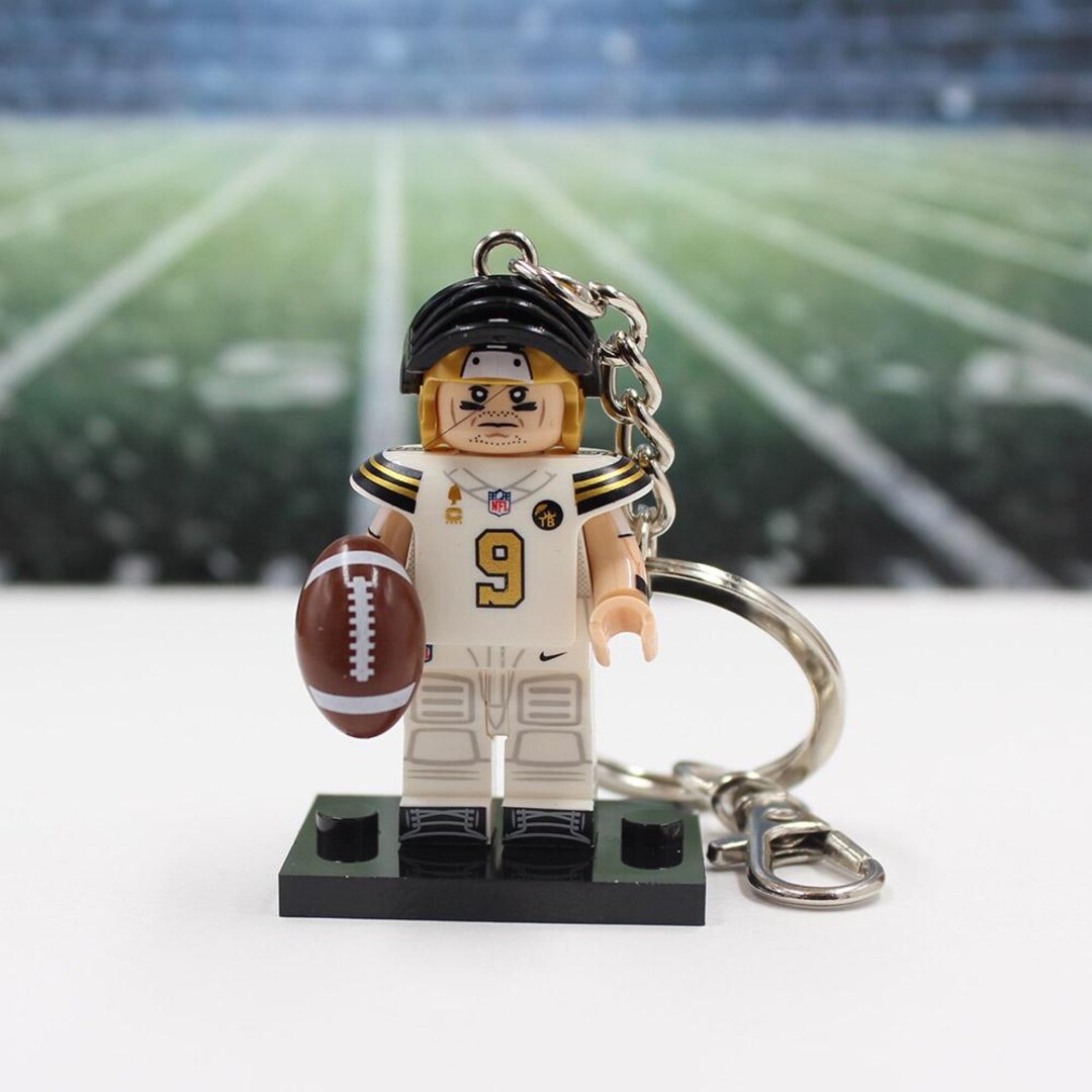Custom Made American Football Super Star Drew Brees Keychain Keyring ...