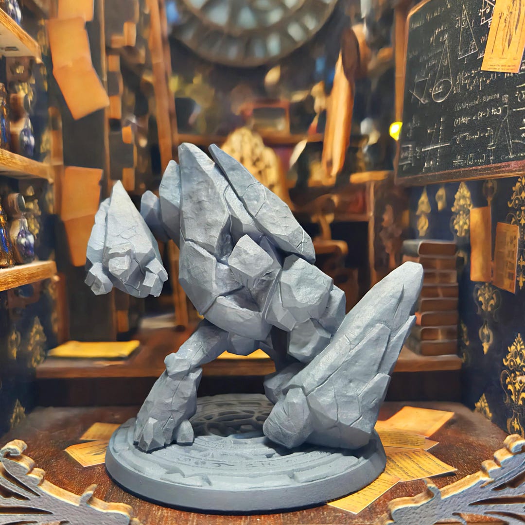 Stone Elemental Miniature: Dnd Figure for Tabletop RPG, Dungeons and ...
