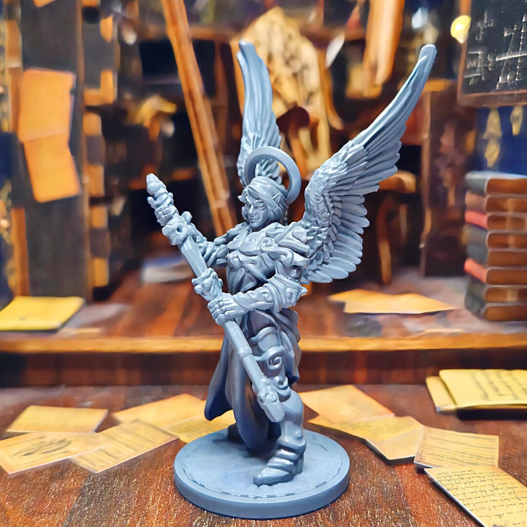 Male Deva - 3D Printed Fantasy Miniatures for Dnd, Tabletop RPG ...