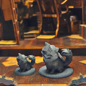 Little Brave Cat - 3D Printed Fantasy Miniatures for Dnd, Tabletop RPG ...