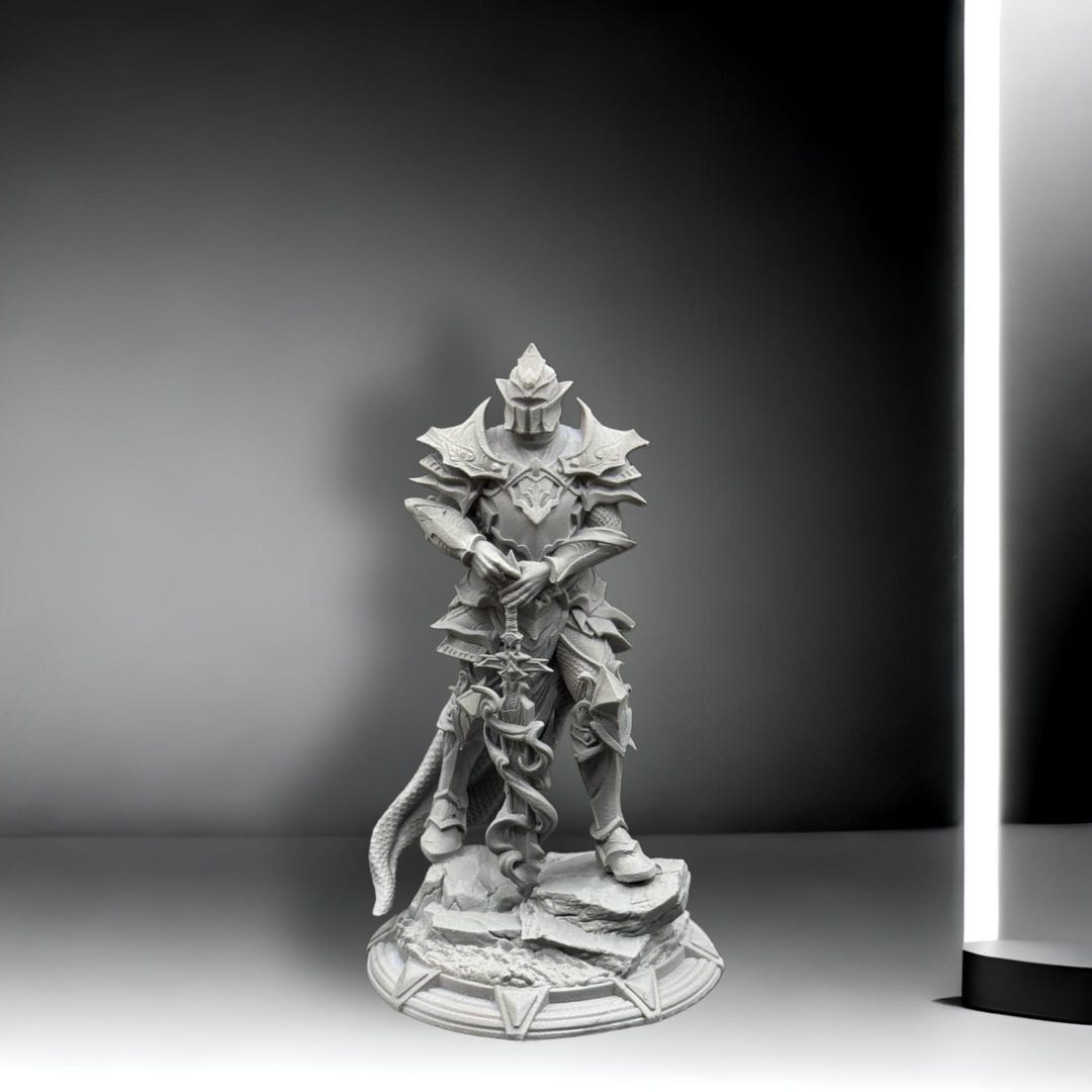 Half-elf Fighter 3D Printed Fantasy Miniatures for Dnd and Tabletop RPG ...
