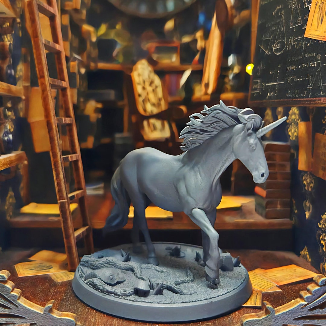 Unicorn - 3D Printed Fantasy Miniatures for Dnd, Tabletop RPG ...