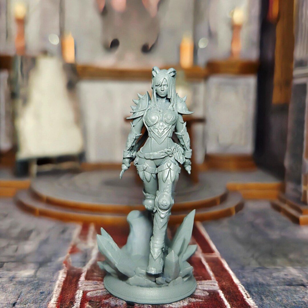 Tiefling Rogue Female - 3D Printed Fantasy Miniatures for Dnd, Tabletop ...