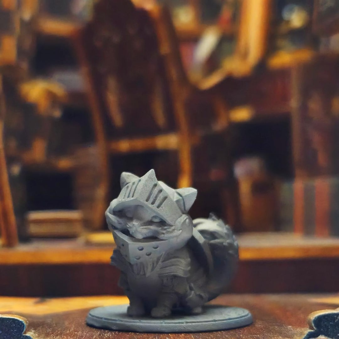 Little Brave Cat - 3D Printed Fantasy Miniatures for Dnd, Tabletop RPG ...