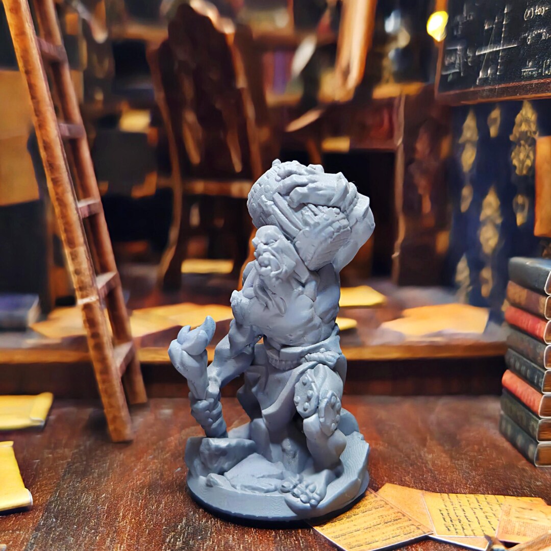 Orc With a Powder Keg, 3D Printed Fantasy Miniatures for Dnd, Tabletop ...