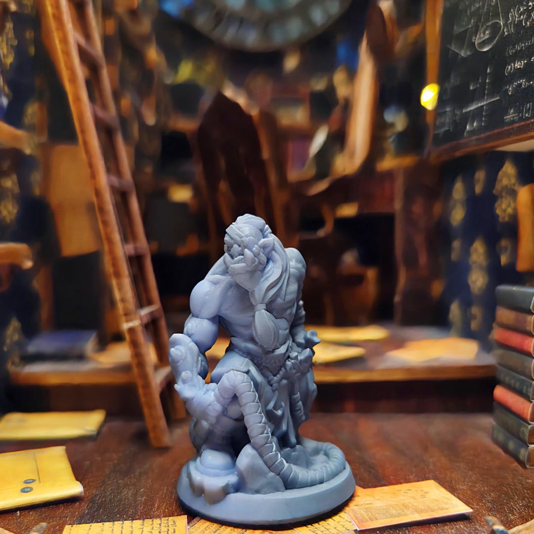 Orc With a Whip - Dnd, 3d Printed Miniatures, Dungeons and Dragons Mini ...