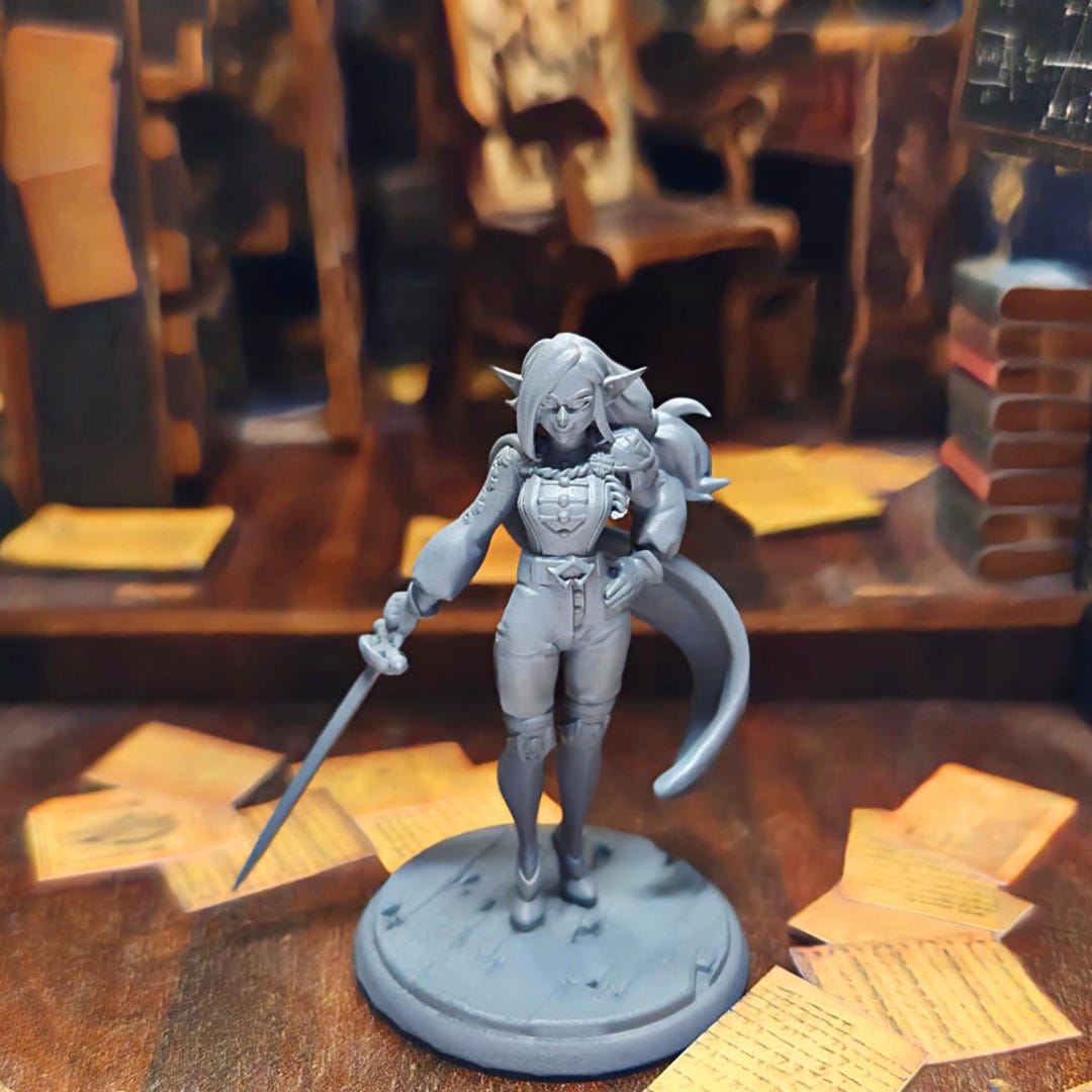 Elf Duelist Miniature - Dnd Fantasy Figure for Tabletop RPG, Dungeons ...