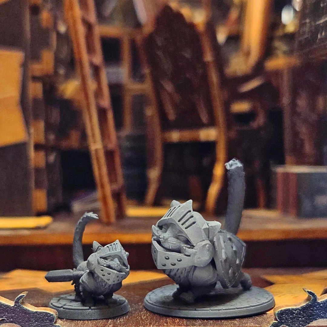 Fighter Cat - 3D Printed Miniature - Fantasy Tabletop RPG Figure for ...