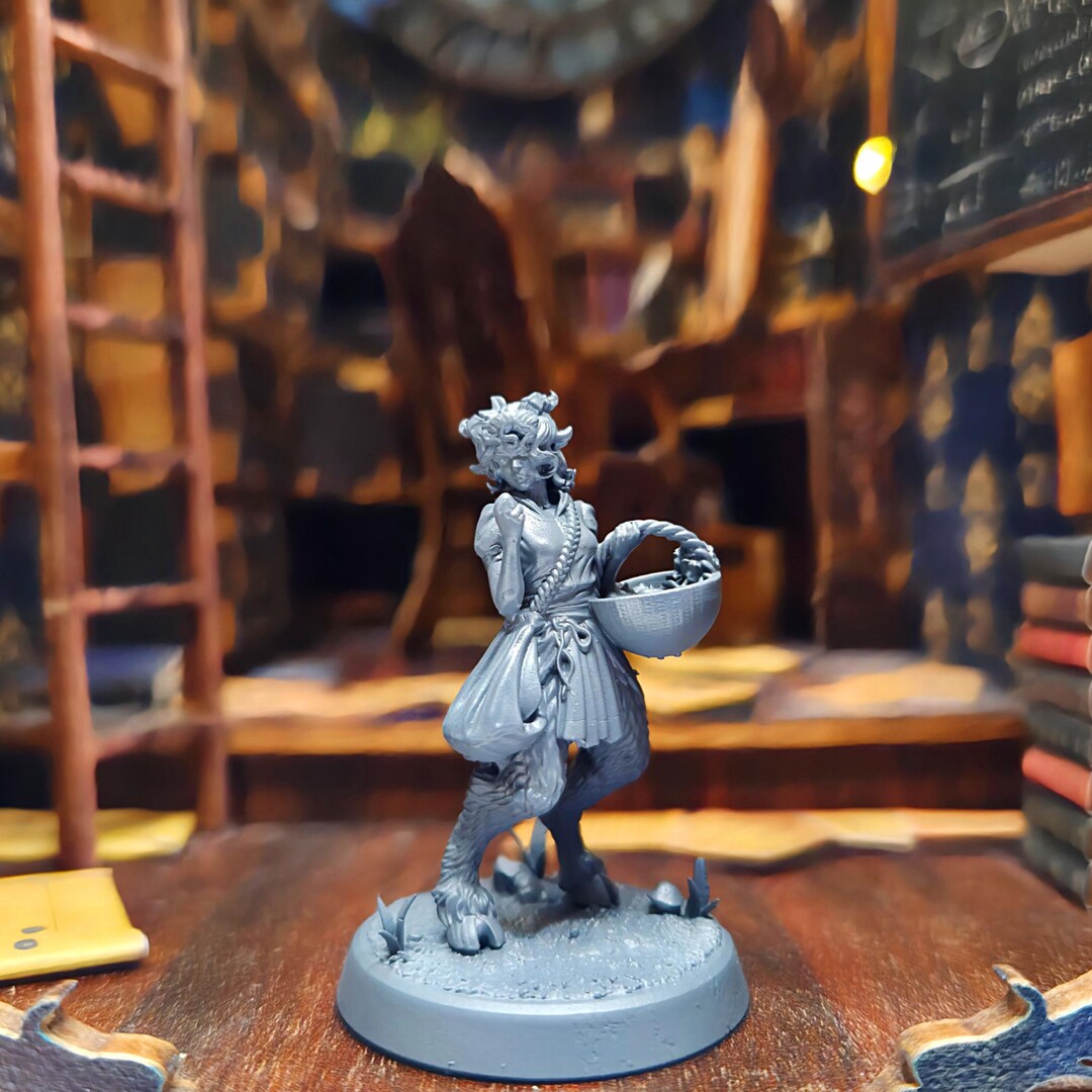 Satyr Girl - 3D Printed Dnd Miniatures: Customizable Fantasy Figures ...