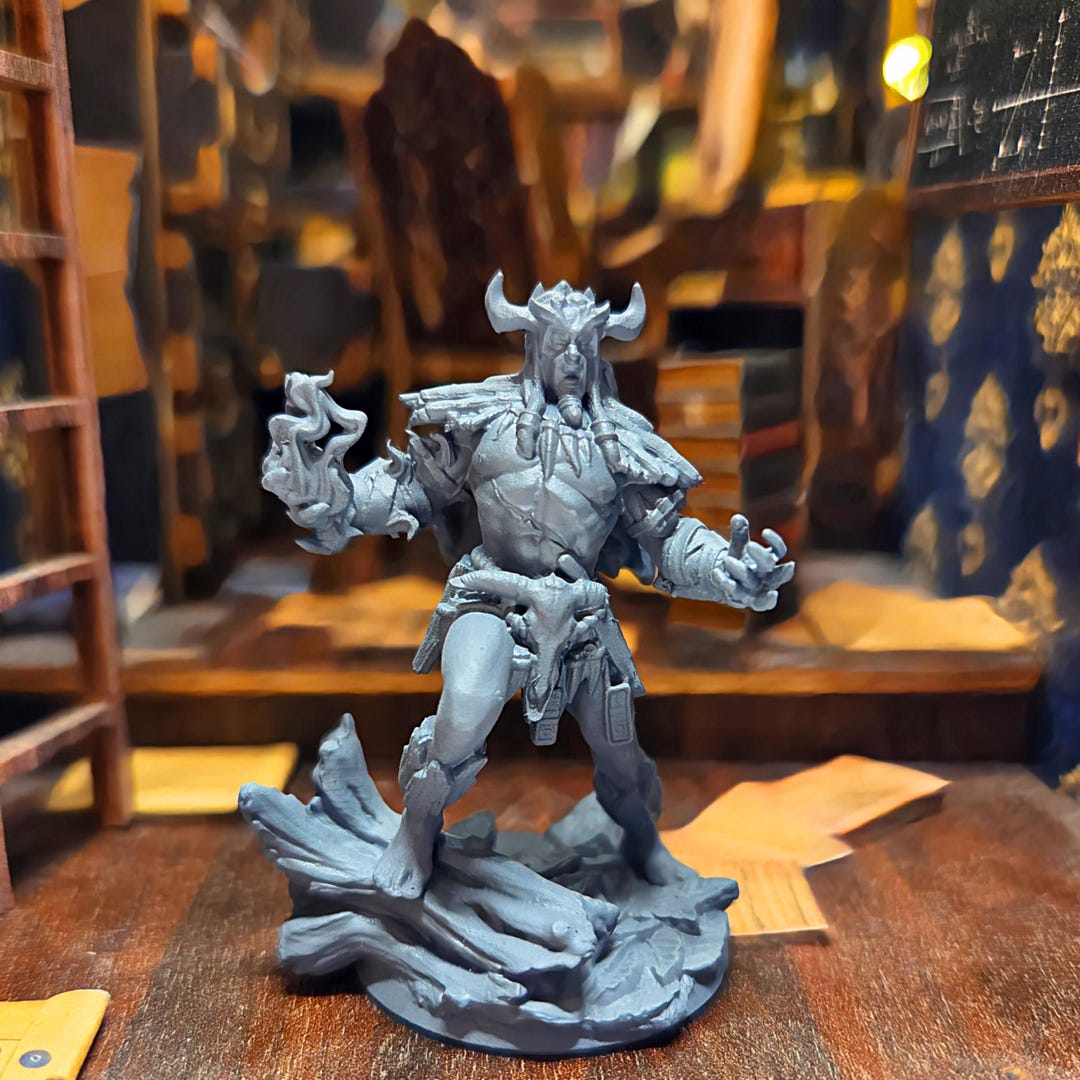Human Shaman - 3D Printed Collectible Miniatures for Dungeons & Dragons ...