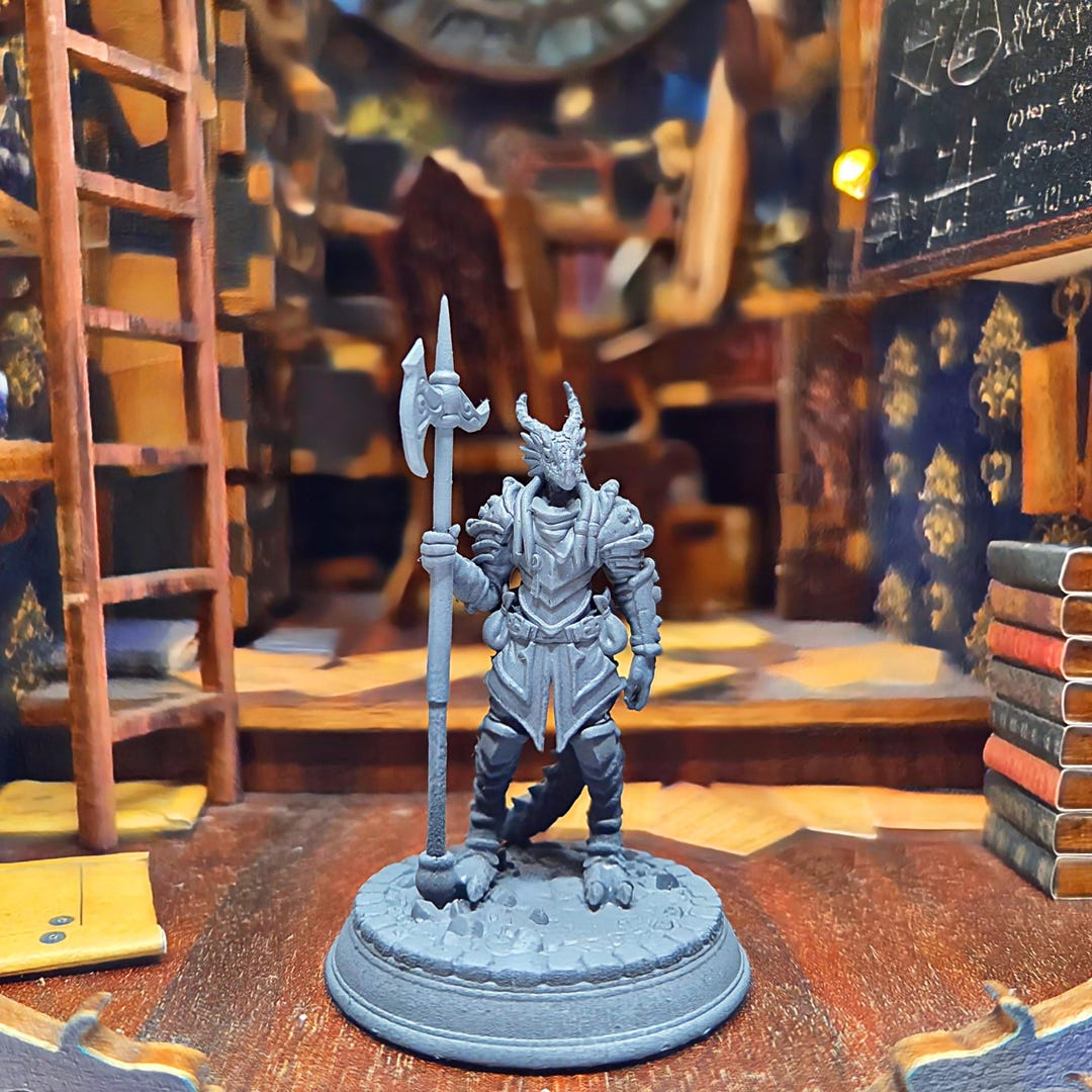 Dragonborn Fighter - Dungeons and Dragons Miniature Figures: 3d Printed ...