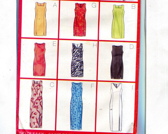 Burda 6830 Cheongsam Style Dress Pattern in 2 Lengths UNCUT Sizes 10-20 ...
