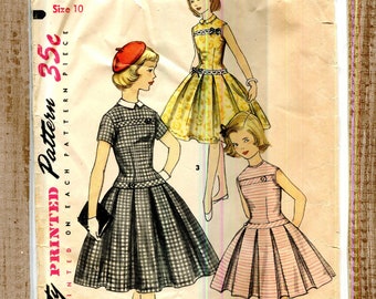 50s Low Cut Dress - Etsy