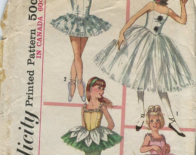 Simplicity 6204 Vintage 60s Tutu Pattern Ballerina, Dance Costume - Etsy