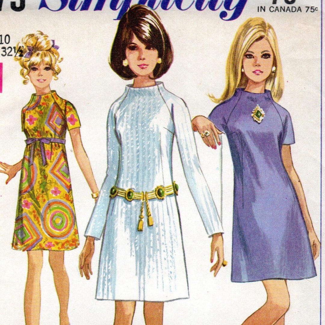 Simplicity 7673 - Vintage 60s Jiffy Dress Pattern - 32.5" Bust - Cut ...