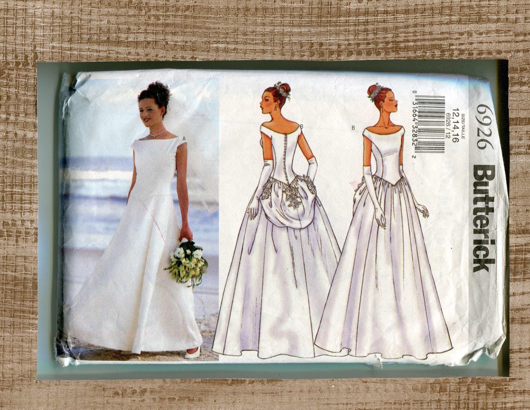 Butterick 6926 Wedding Gown Pattern - UNCUT - Sizes 12-16 - Etsy