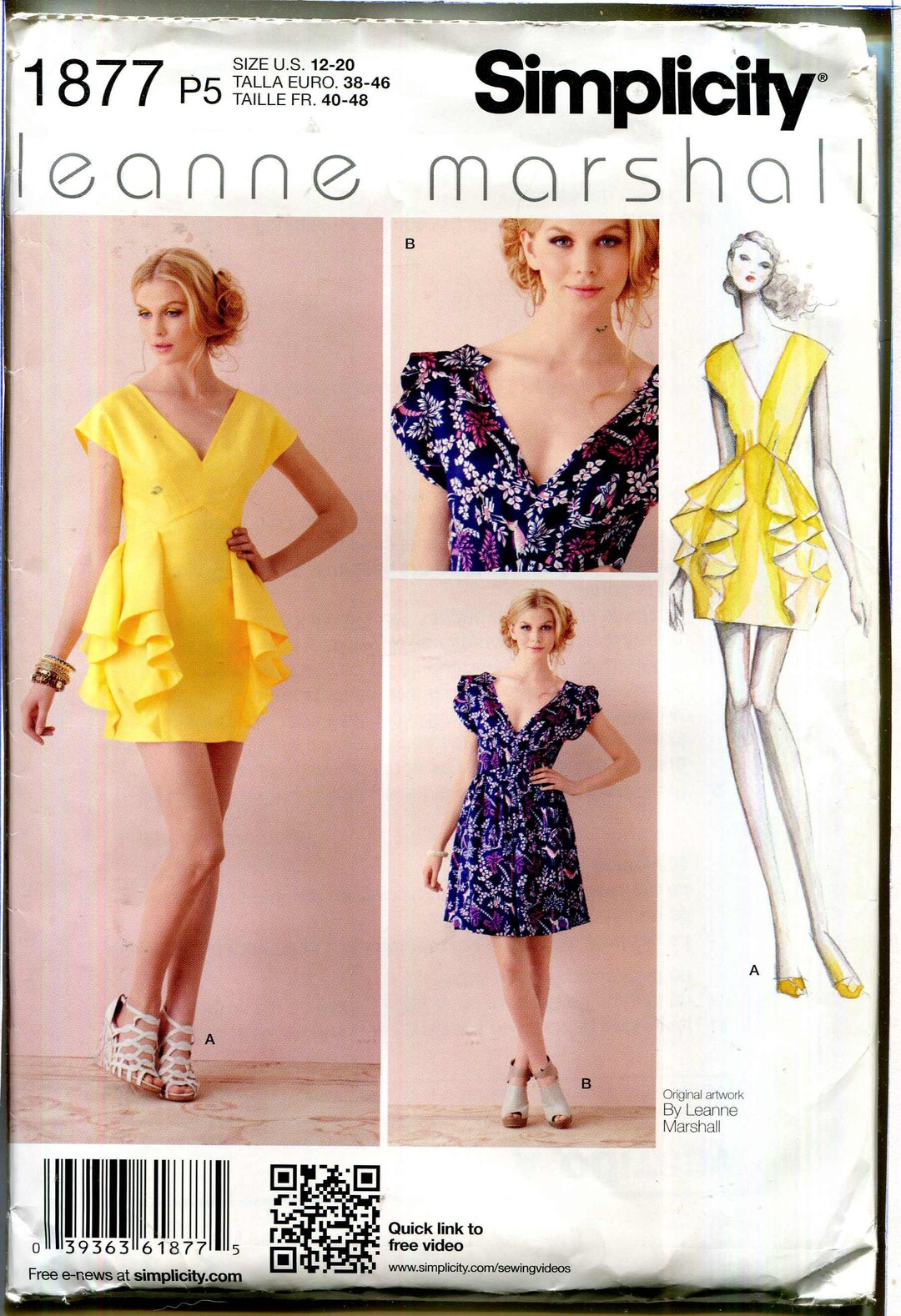 Simplicity 1877 - Summer Dress Pattern by Leanne Marshall UNCUT Sizes ...