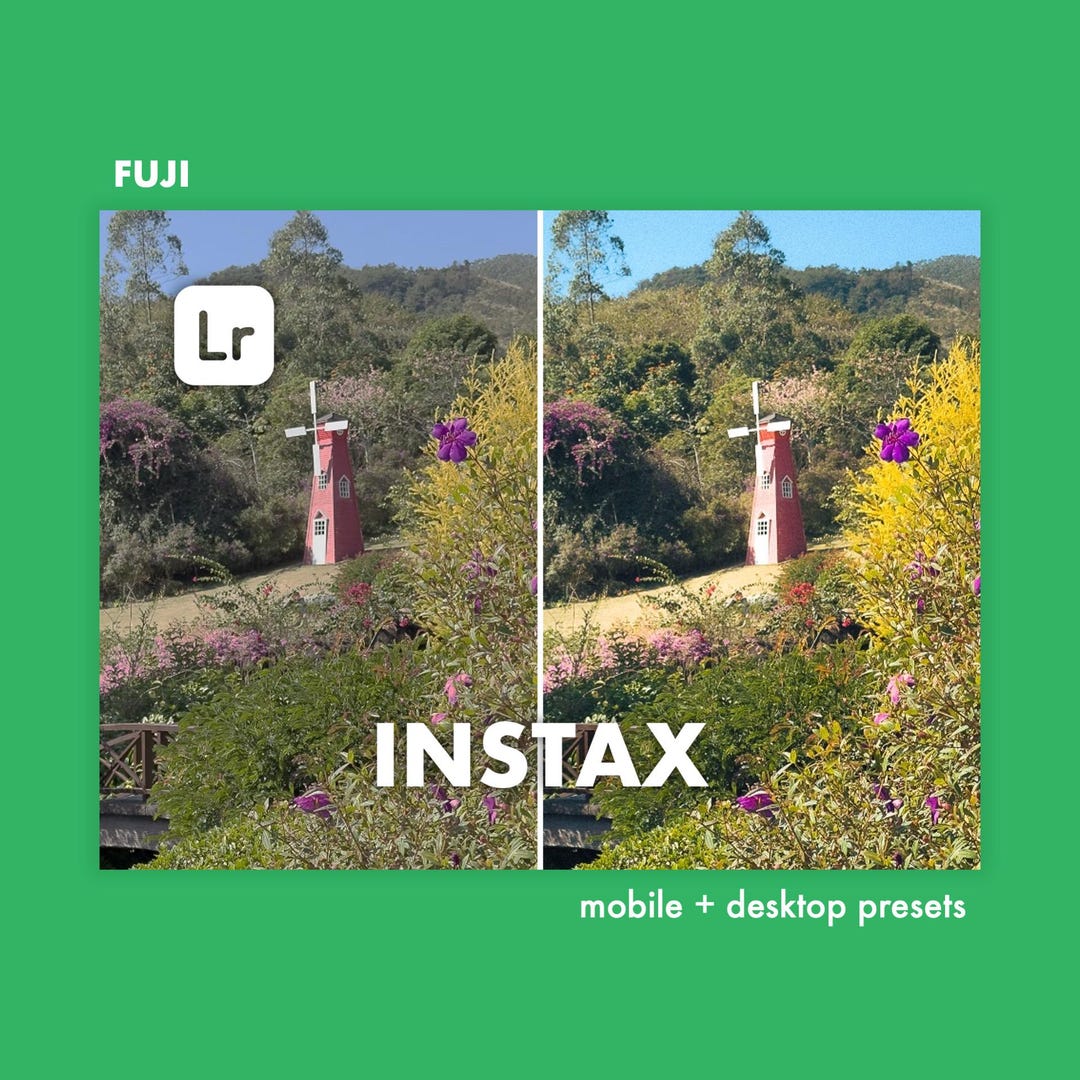 Fuji Instax Lightroom Preset: Analog Film Filter (mobile & Desktop) - Etsy