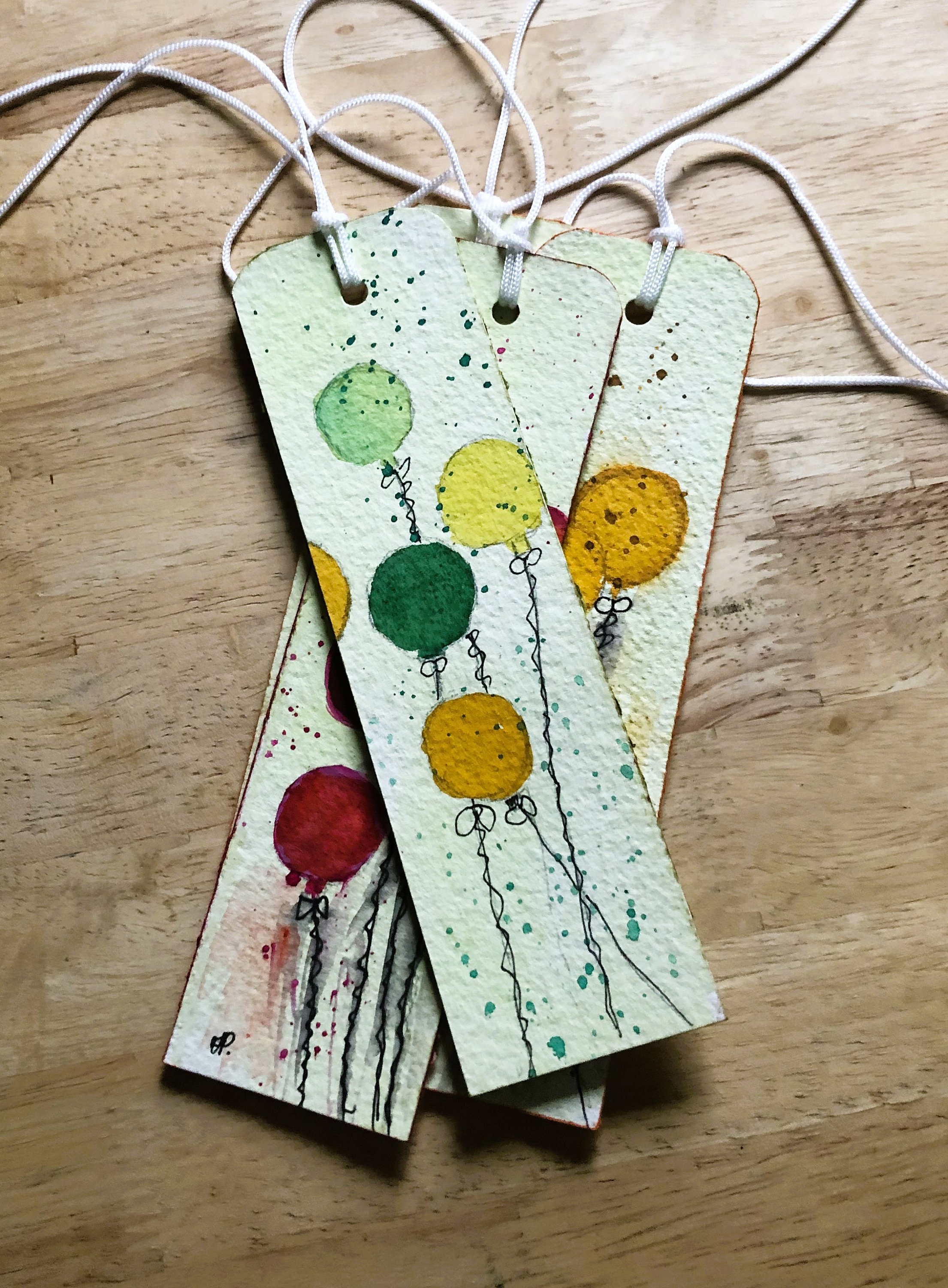 Watercolor Birthday Bookmarks, Hand Painted Bookmarks, Birthday Gift ...