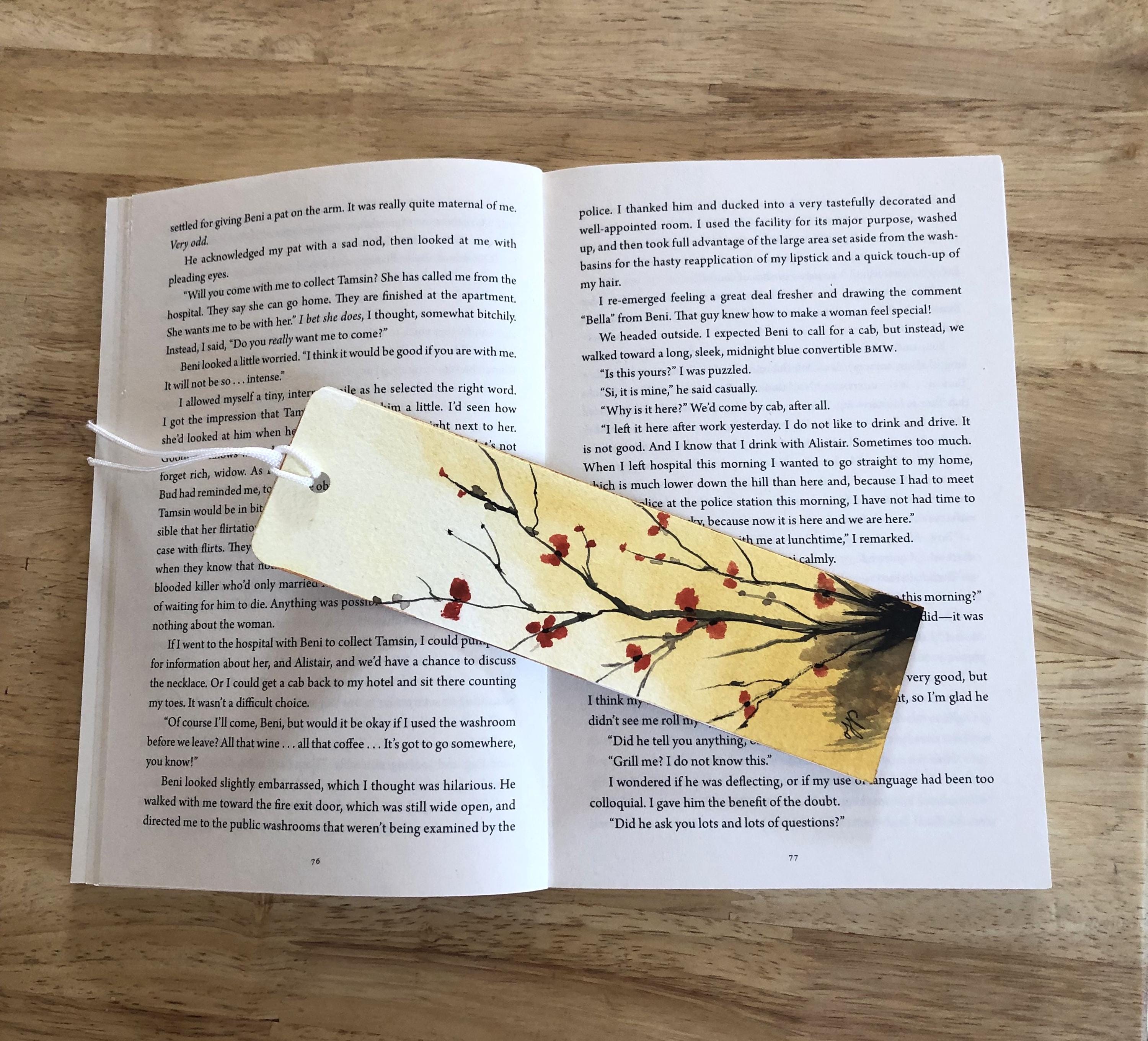 Watercolor Bookmark, Hand Painted Bookmark, Book Accessories Bookmark ...