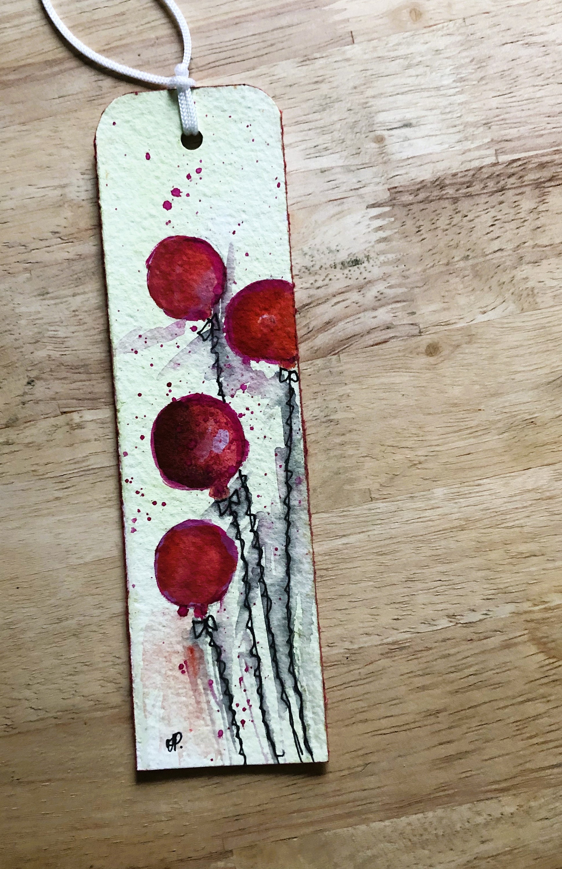 Watercolor Birthday Bookmarks, Hand Painted Bookmarks, Birthday Gift ...