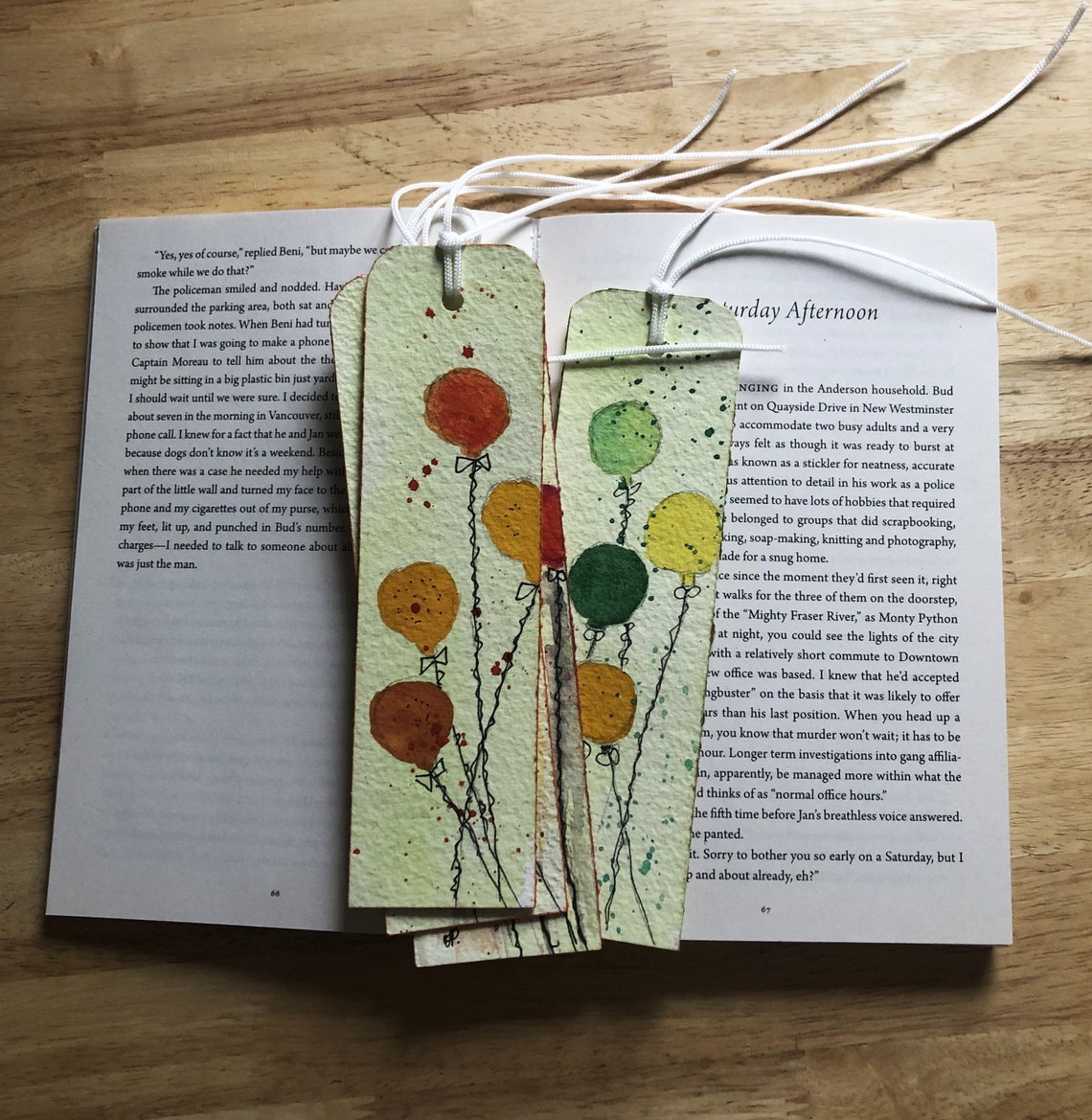Watercolor Birthday Bookmarks, Hand Painted Bookmarks, Birthday Gift ...