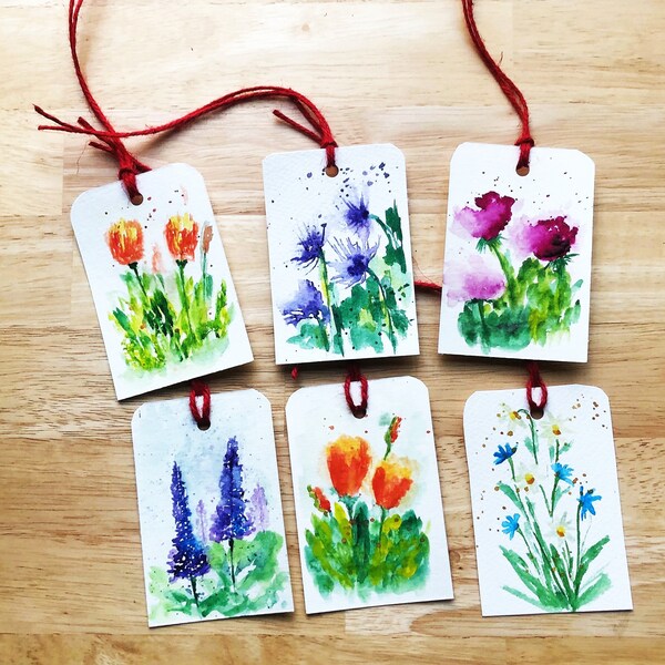 Hand Painted Tags - Etsy