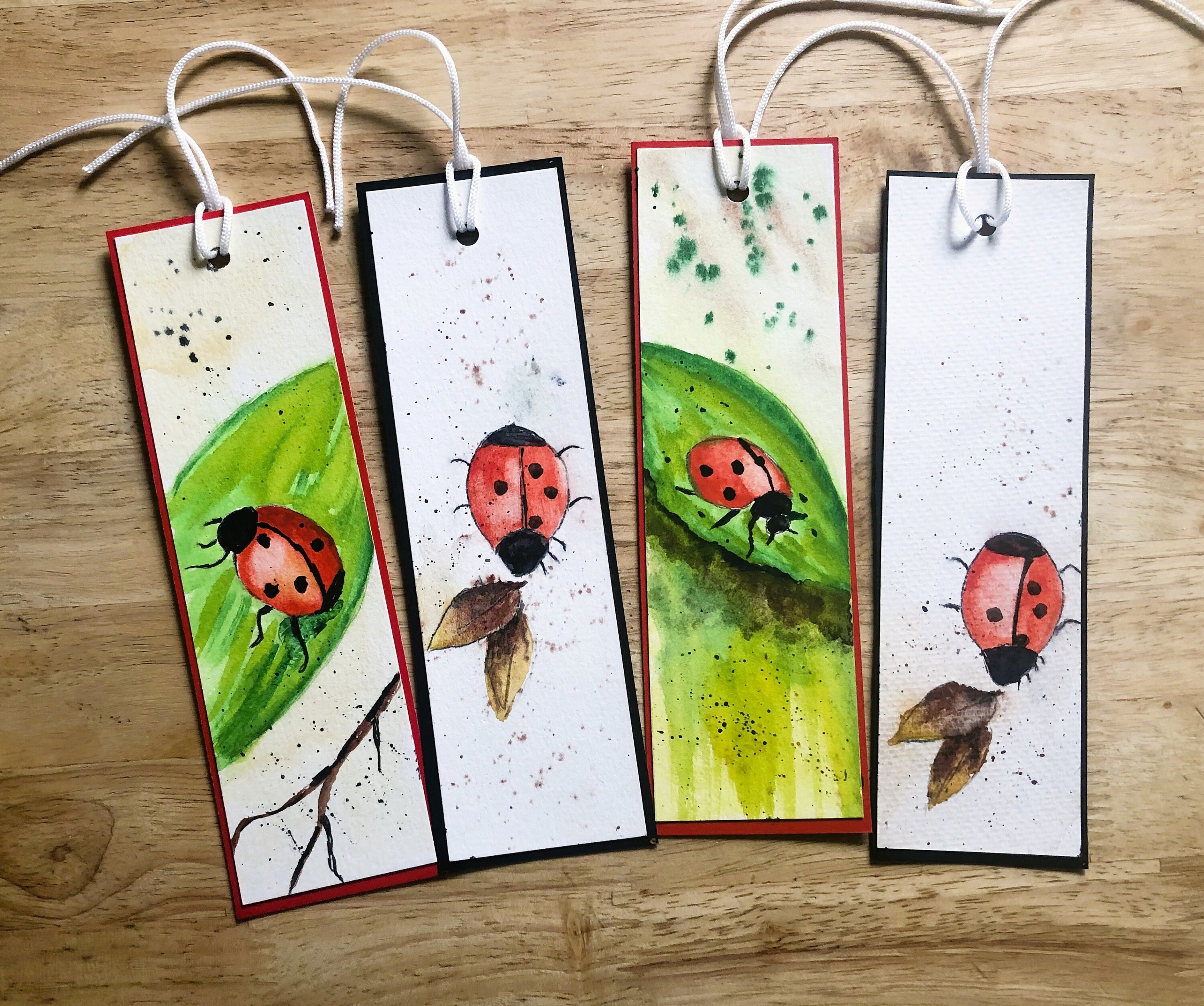 Watercolor Nature Bookmarks, Original Hand Painted Bookmarks,gift Book ...