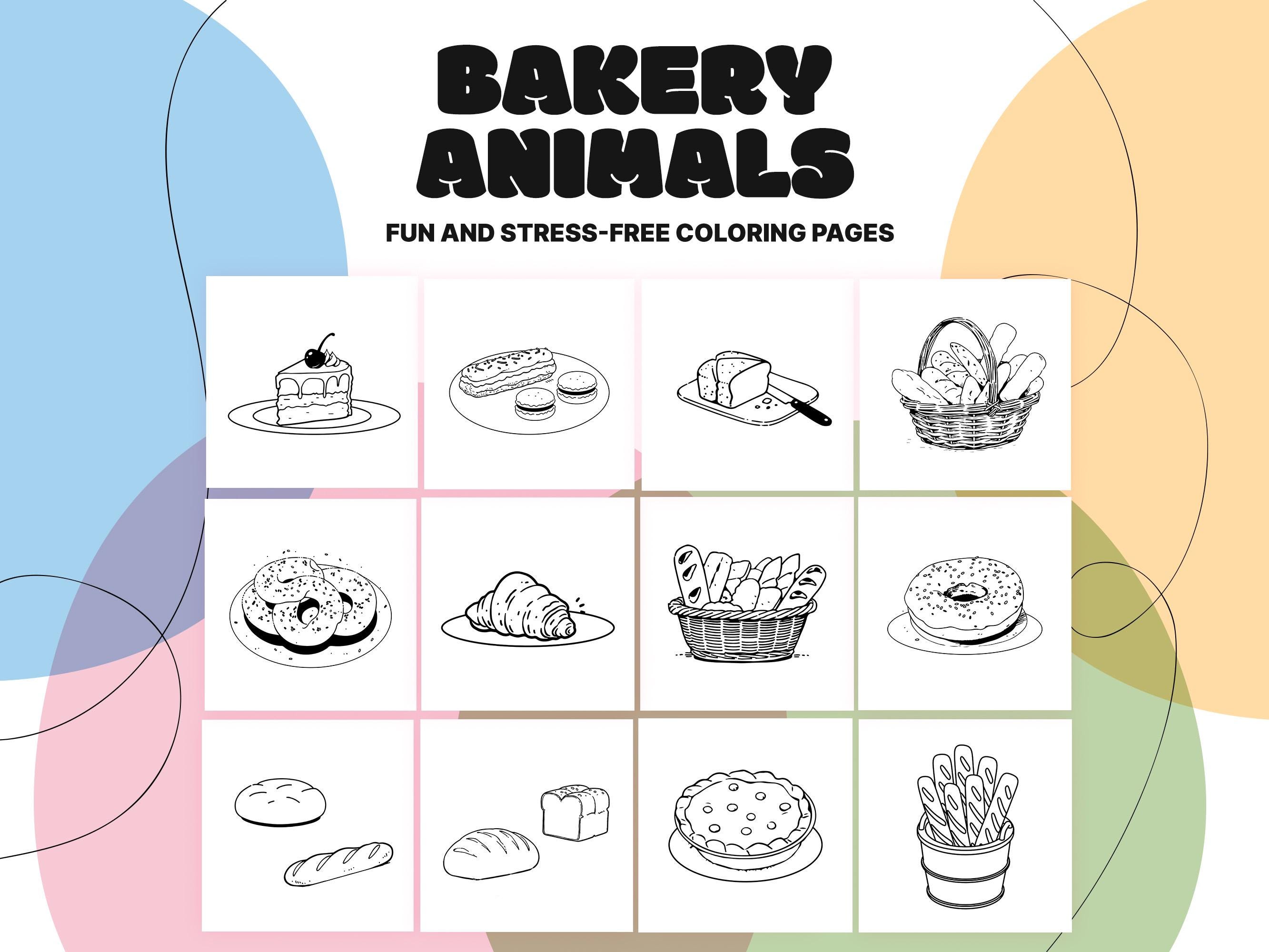 Coloring Pages for Adults Printable Bakery Coloring Pages Instant ...
