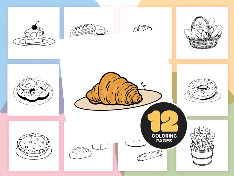 Coloring Pages for Adults Printable Bakery Coloring Pages Instant ...