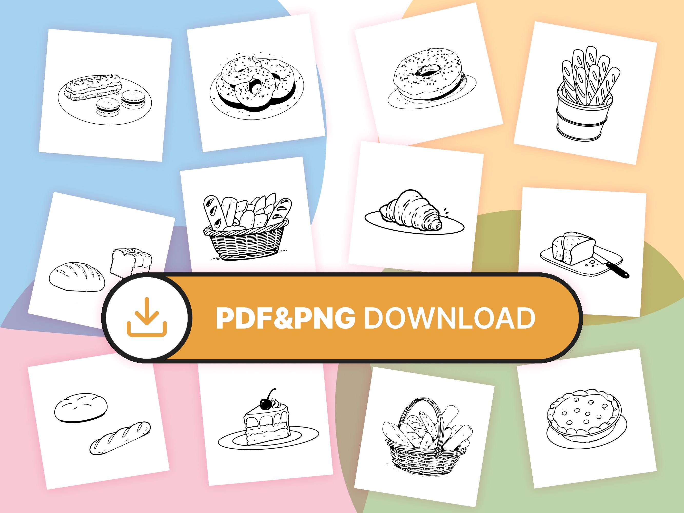 Coloring Pages for Adults Printable Bakery Coloring Pages Instant ...
