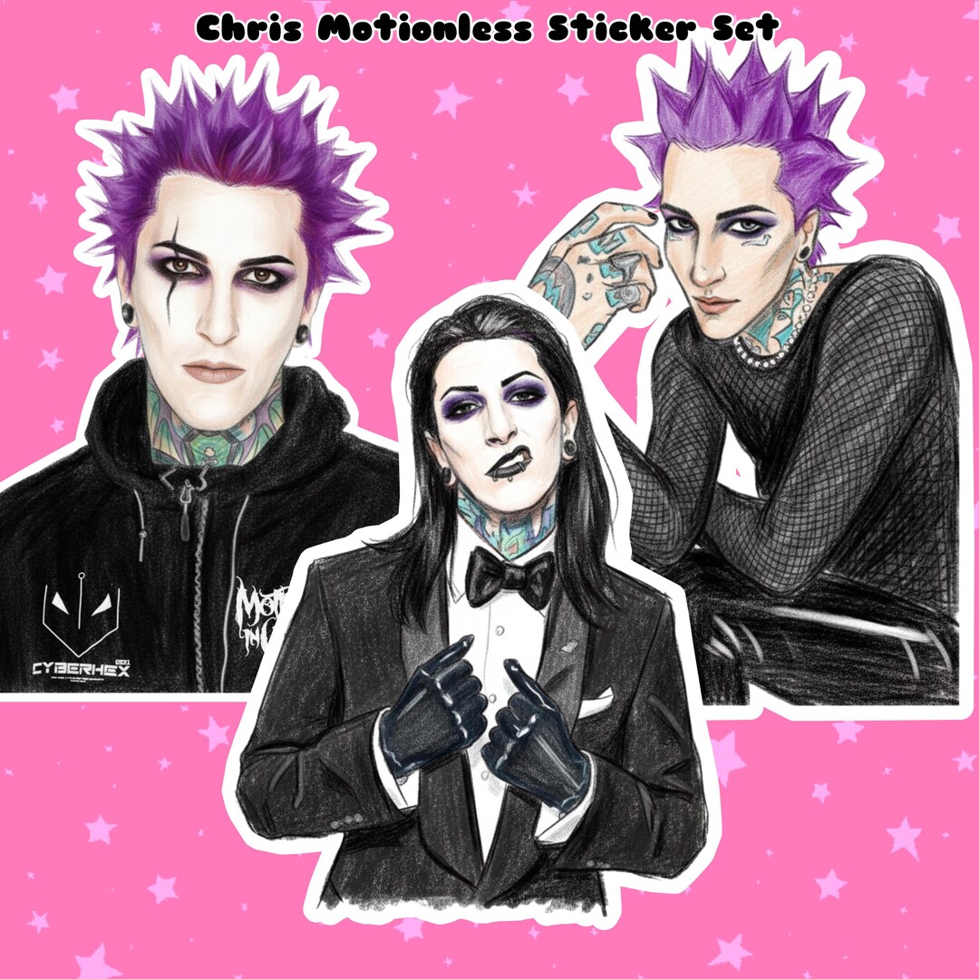 Chris Motionless MIW Sticker Set Goth Emo Metal Punk Motionless in ...