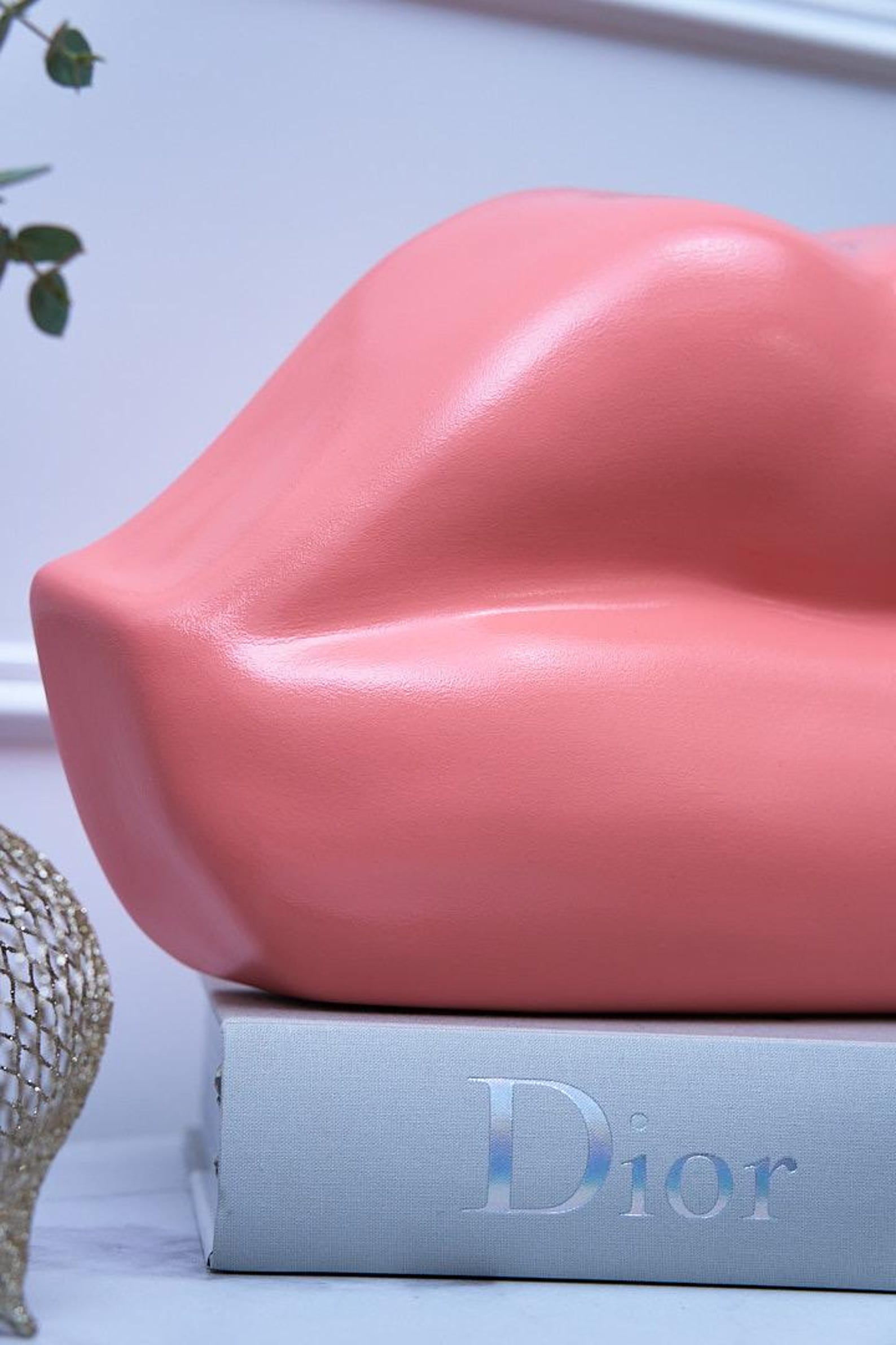 Ceramic Lips Sculpture, Modern Home Decor, Red Lips Art, Ceramic Art ...