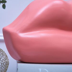 Ceramic Lips Sculpture, Modern Home Decor, Red Lips Art, Ceramic Art ...