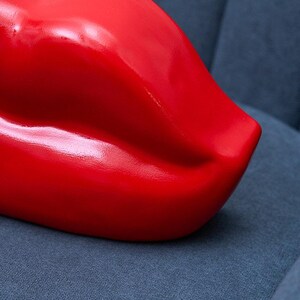 Ceramic Lips Sculpture, Modern Home Decor, Red Lips Art, Ceramic Art ...