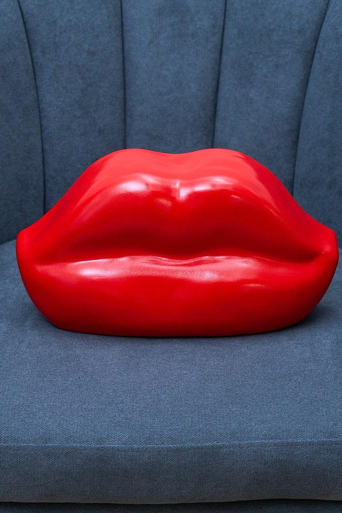 Ceramic Lips Sculpture, Modern Home Decor, Red Lips Art, Ceramic Art ...