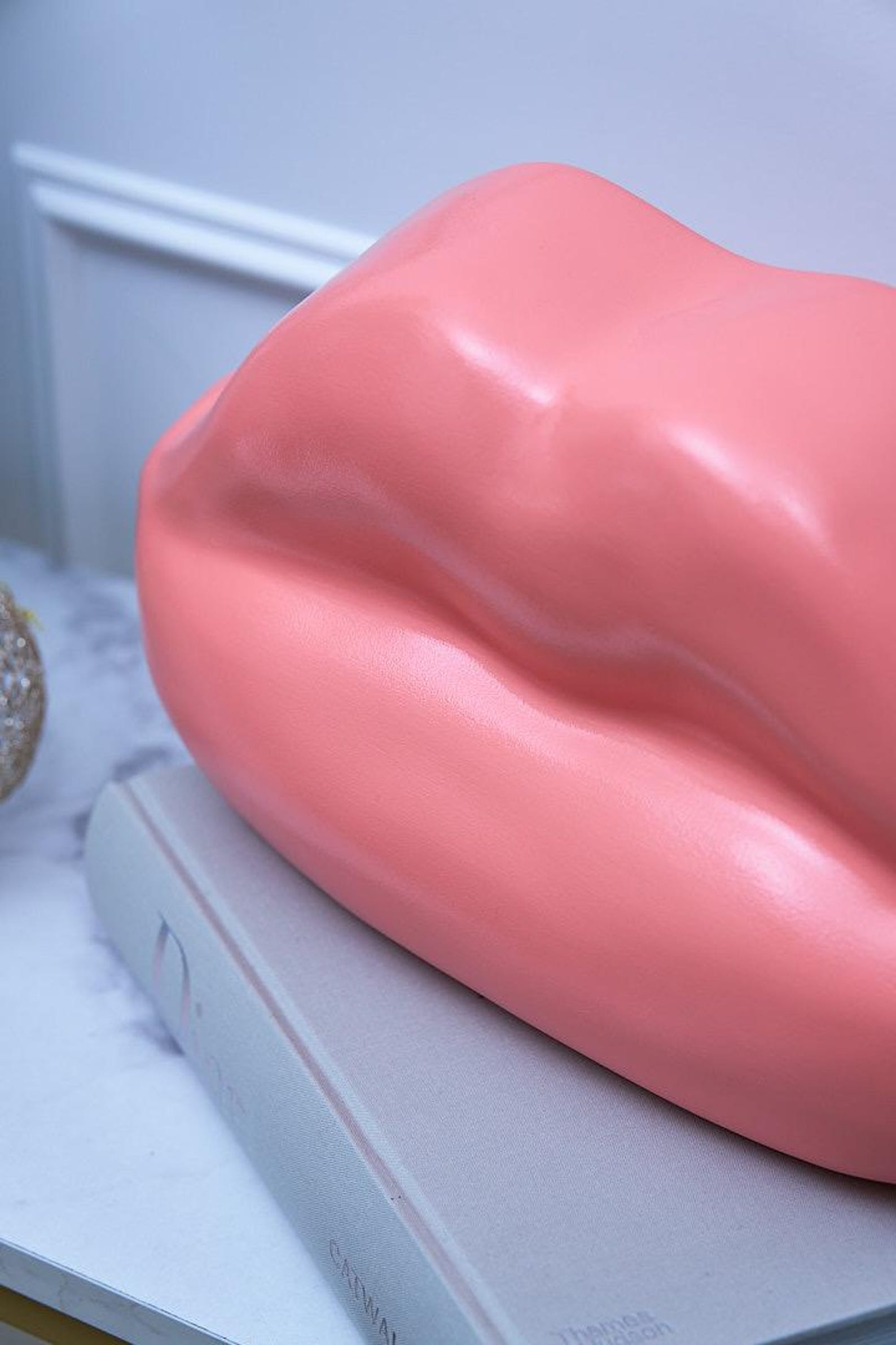 Ceramic Lips Sculpture, Modern Home Decor, Red Lips Art, Ceramic Art ...