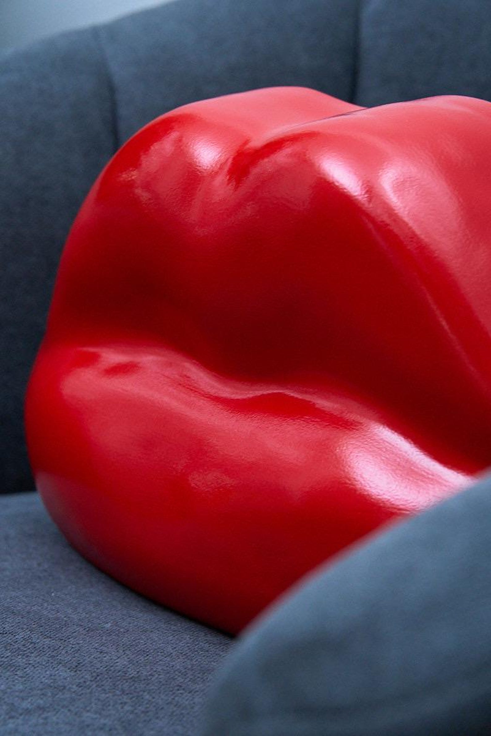 Ceramic Lips Sculpture, Modern Home Decor, Red Lips Art, Ceramic Art ...