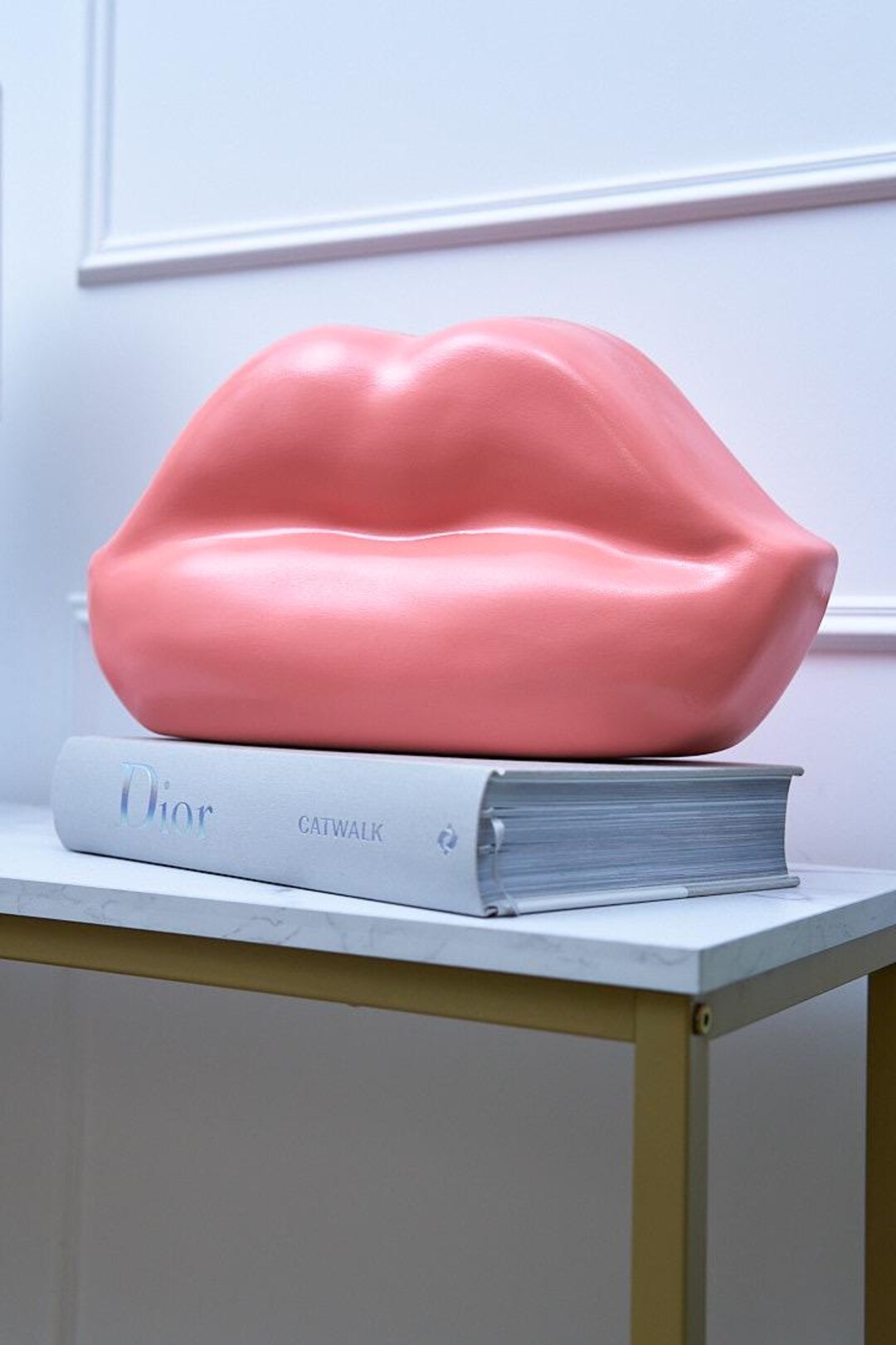 Ceramic Lips Sculpture, Modern Home Decor, Red Lips Art, Ceramic Art ...