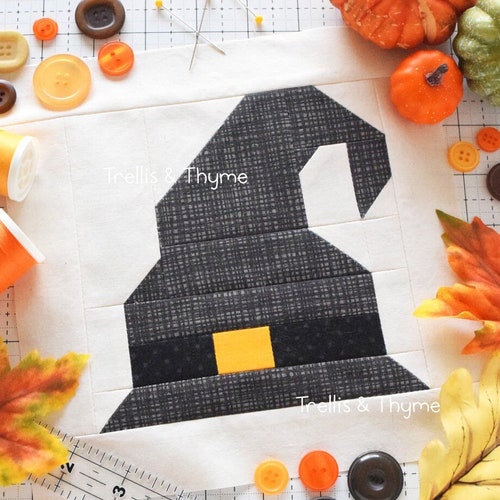 PDF Pattern Wicked Witch Quilt Block Pattern Halloween - Etsy