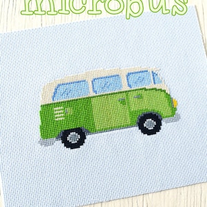 PDF Pattern Little Green Microbus Cross Stitch Pattern VW | Etsy