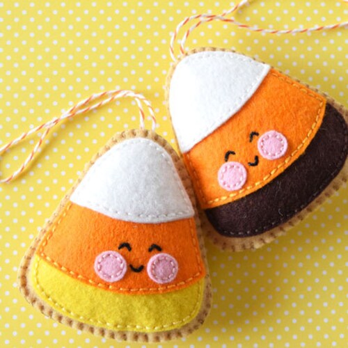 Halloween Candy Corn Sewing PATTERN PDF Halloween Easy Felt - Etsy
