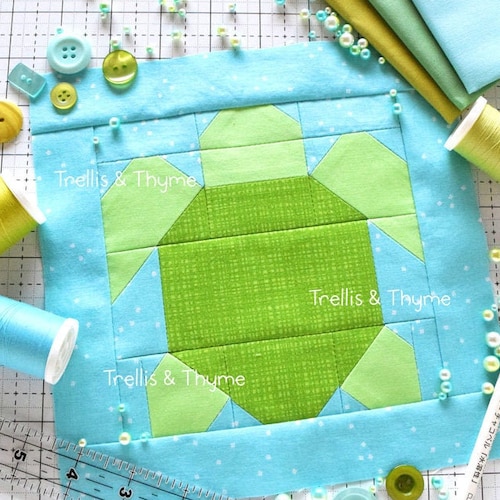 PDF Pattern Sea Turtle Quilt Block Pattern Traditional - Etsy