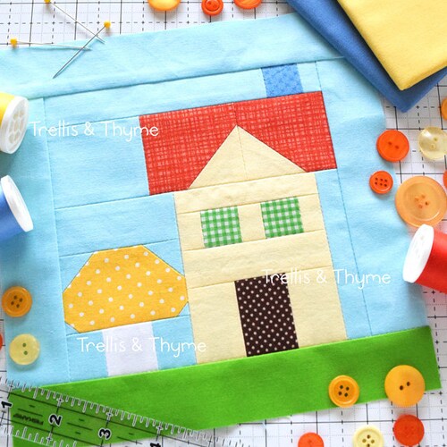 PDF Pattern August Calendar Cottage Quilt Block Pattern - Etsy